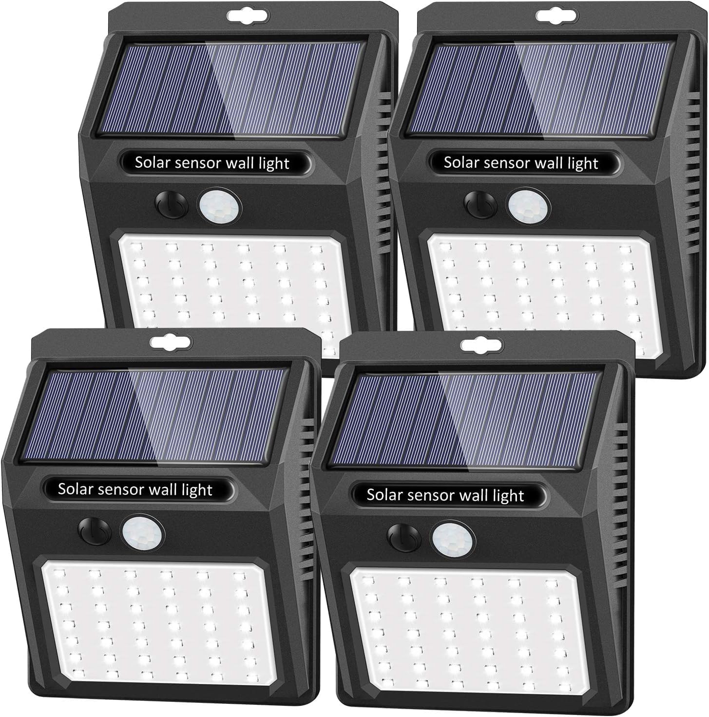 Solar Lights Outdoor [4 Pack / 3 Working Mode], Solar Security Lights ...