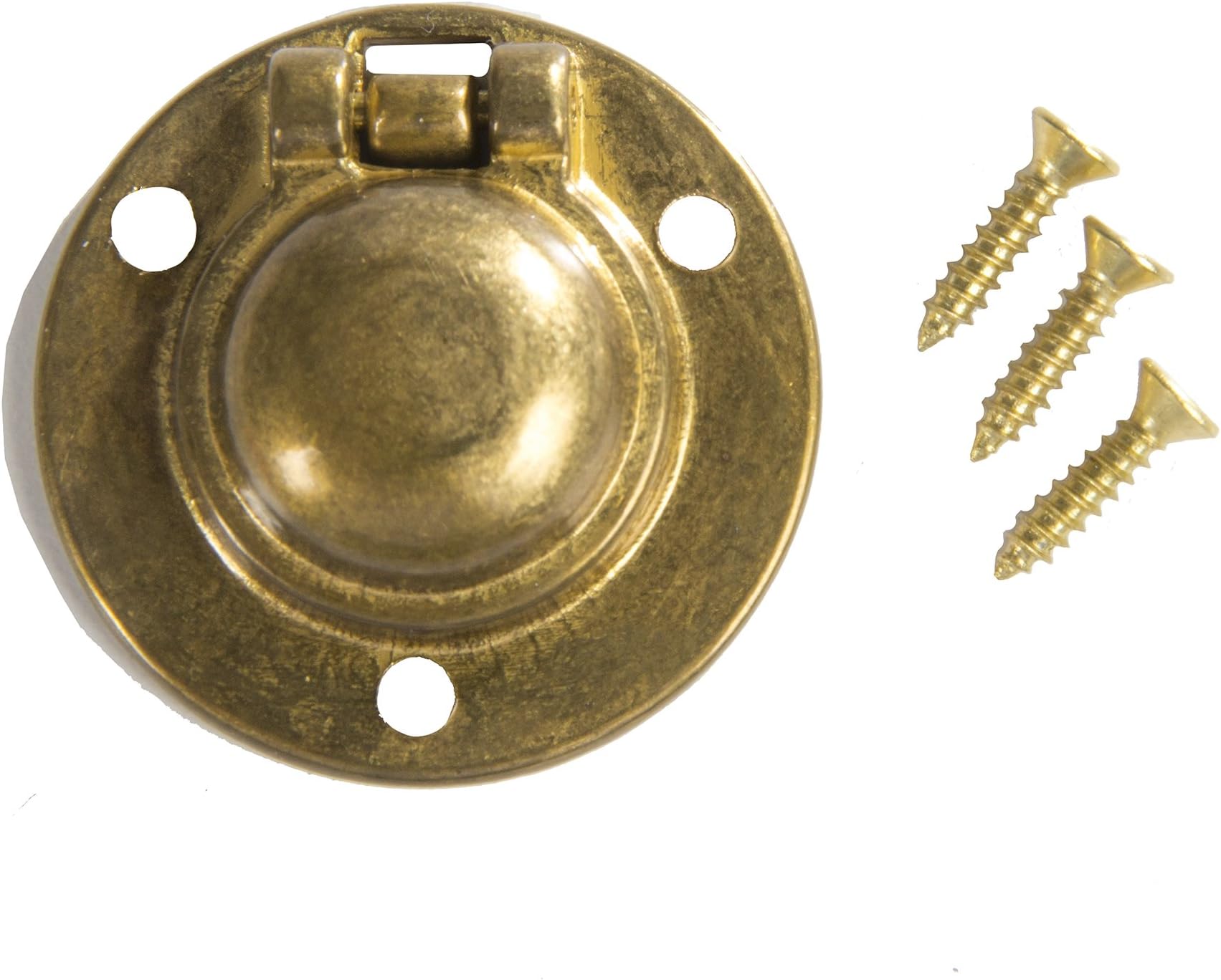 Flush Ring Pull Round 1-1/2" Brass - Door Hardware - Amazon.com