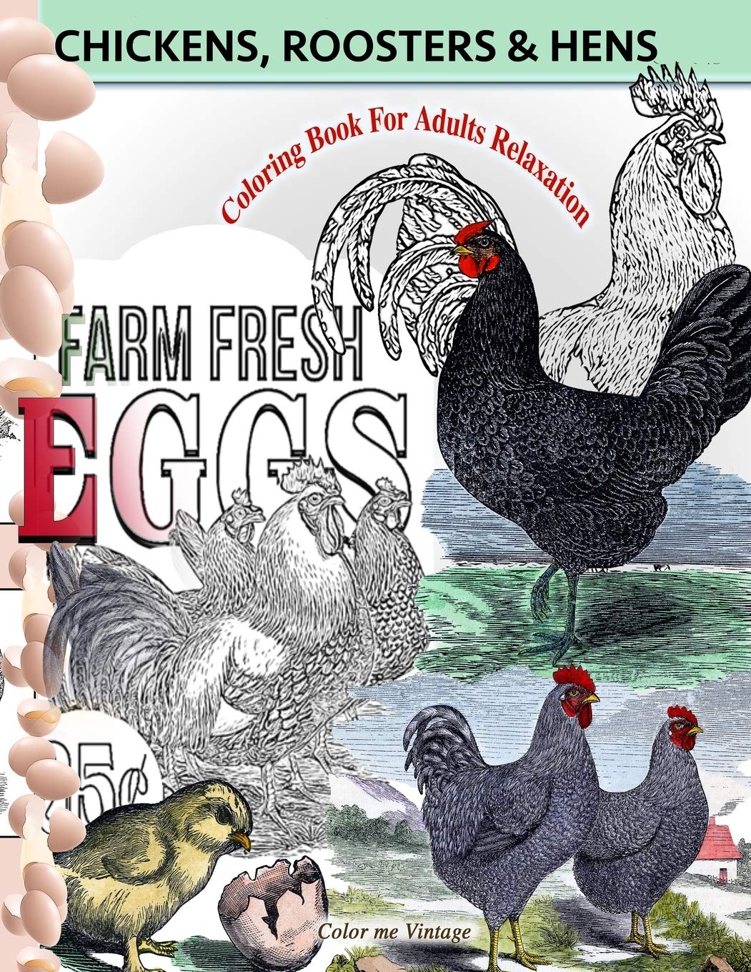 Amazon.com: Chickens, Roosters and Hens coloring book for adults ...