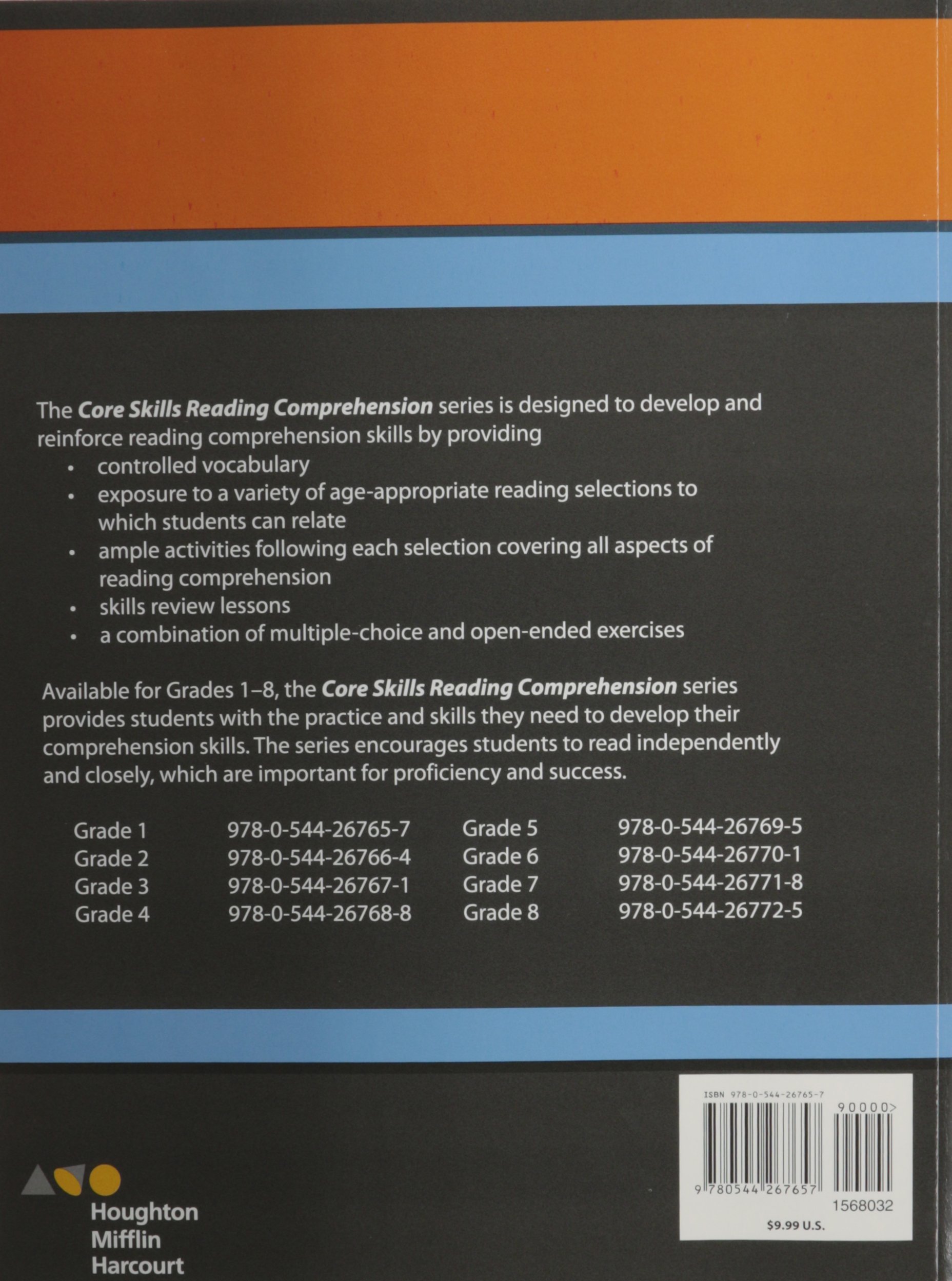 Snapklik.com : Steck-Vaughn Core Skills Reading Comprehension: Workbook Grade 1