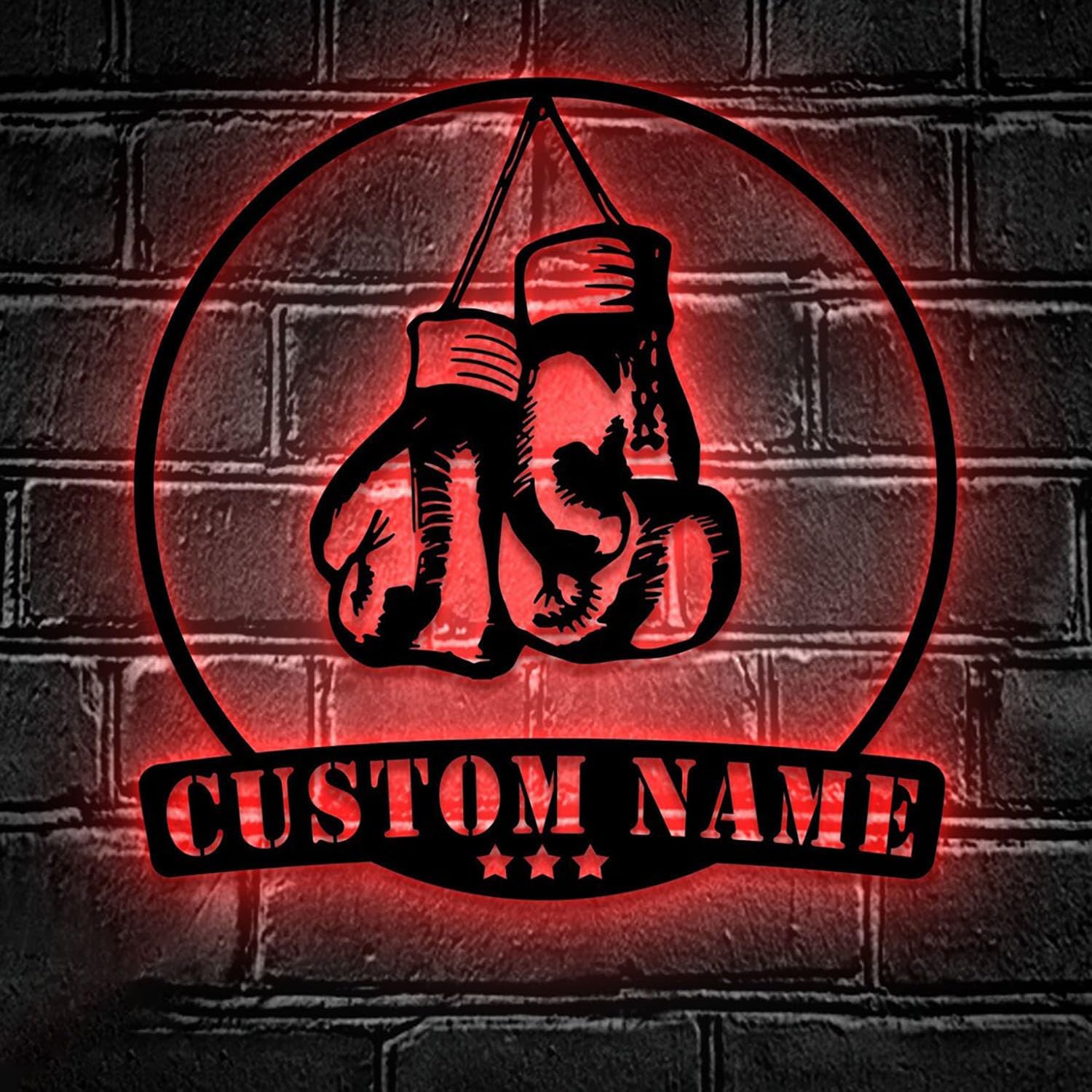 Amazon.com : LUCALU Metal sign,Custom US Boxing Gloves Metal Wall Art ...