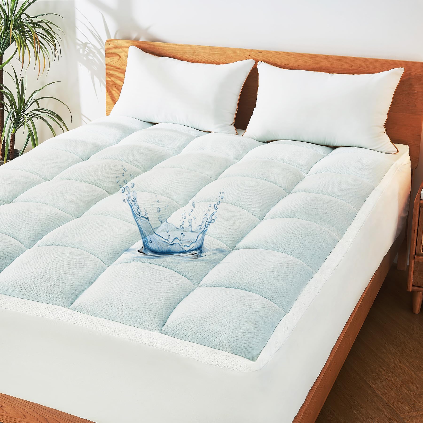 Amazon.com: QUIETSEA Reversible Queen Mattress Topper Egg Crate Memory ...