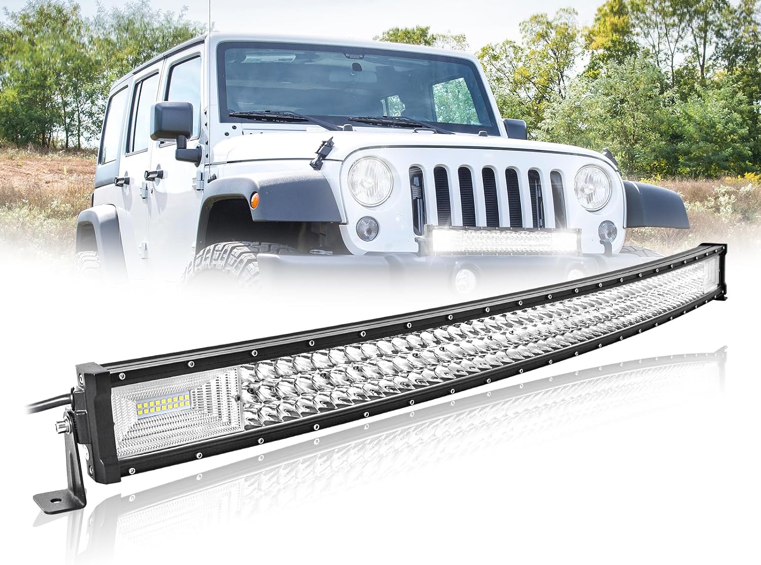 Amazon.com: SKYWORLD 42 inch Curved Led Light Bar 540W Spot Flood Combo ...