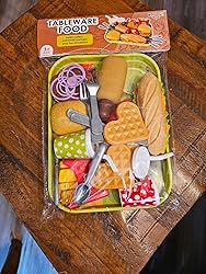 Amazon.com: BUYGER Fast Food Play Food Toys for Kids Toddler Children ...