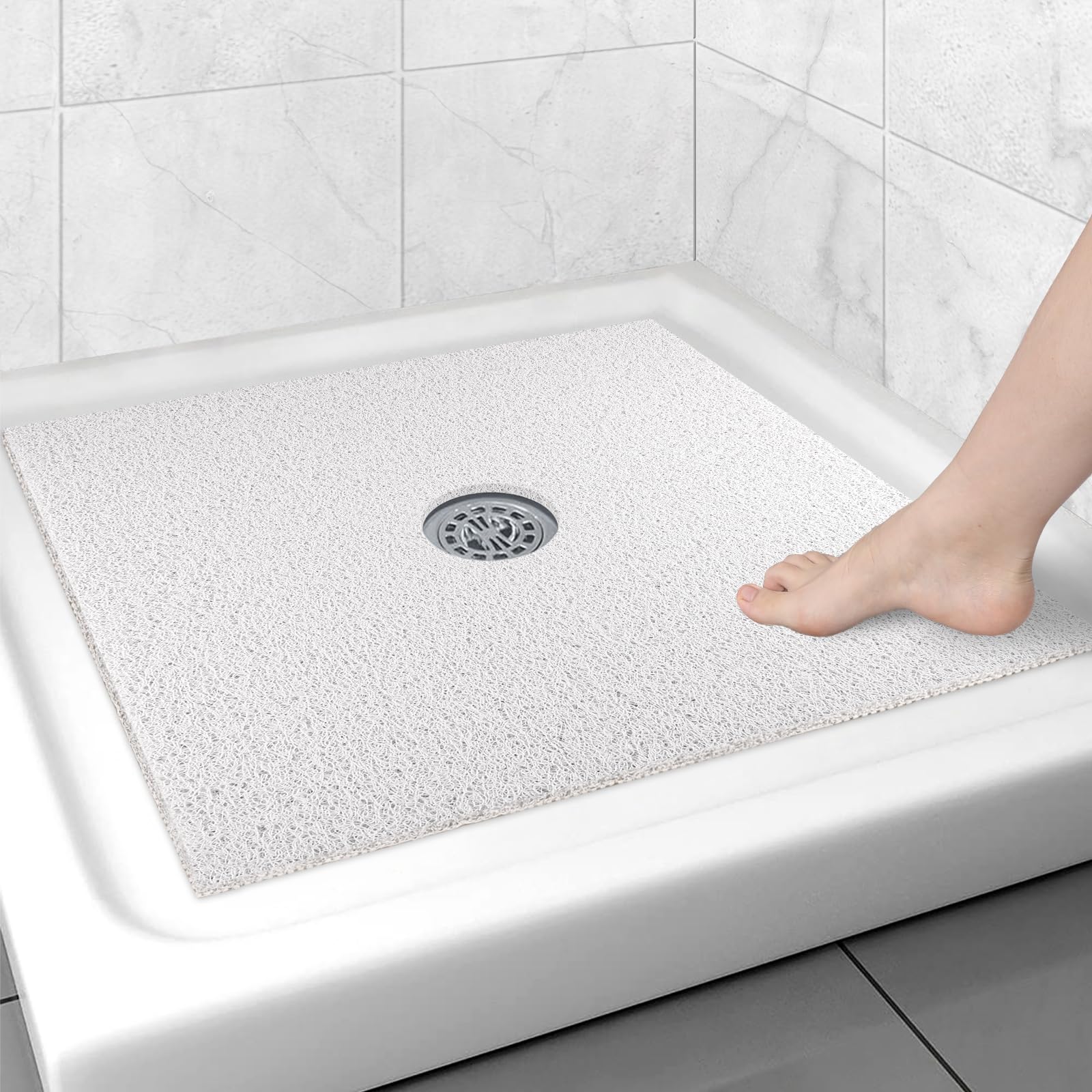 Amazon.com: Square Shower Mat Non Slip: 27x27 Inch Extra Large Shower ...