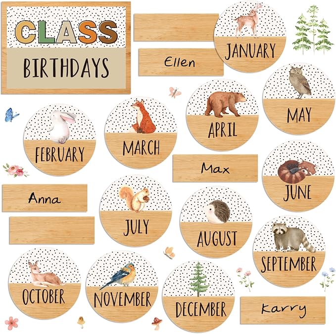 Amazon.com: JarThenaAMCS Back to School Birthday Bulletin Board Set ...