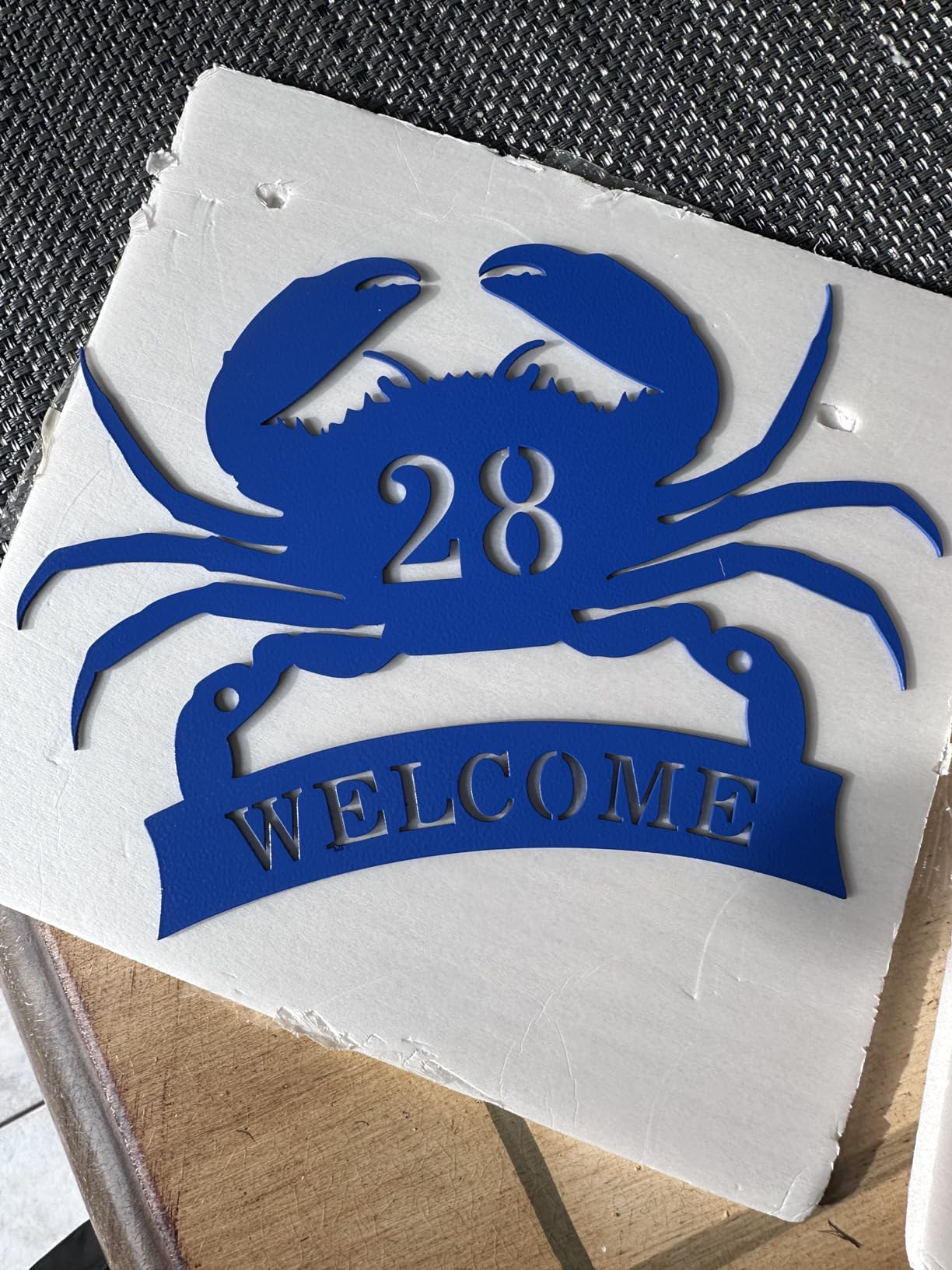 Amazon.com: Goodqueen Custom House Number Address Sign Crab ...