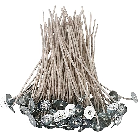 Amazon.com: 100pcs ECO 14 Wicks for Soy Candles, 6 inch Pre-Waxed ...