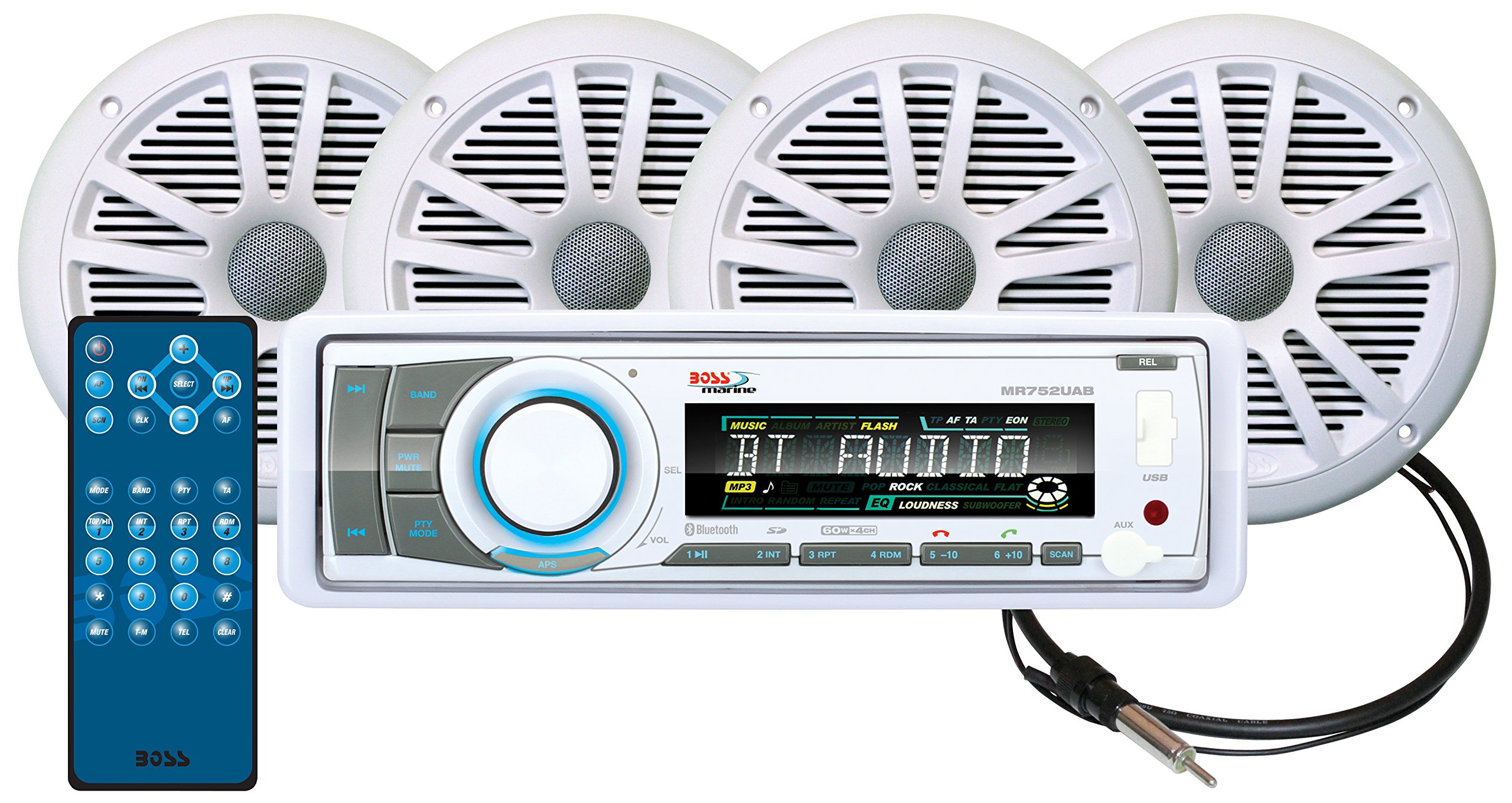 Buy BOSS Audio Systems MCK752WB.64 Receiver Speaker Package, Bluetooth ...