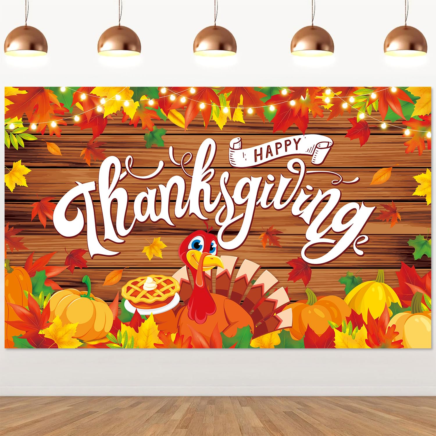Amazon.com: Thanksgiving Backdrop Thanksgiving Party Decorations Fall ...