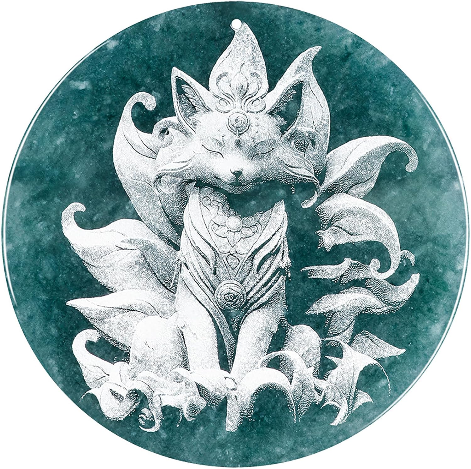 Amazon.com: LOTONJT Jade Fox God Necklace Nine Tails Fairy Fox Feng ...