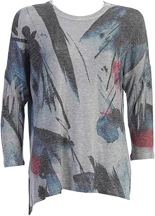 Jess & Jane Women's Silhouette Hacci Jersey Dolman Sleeve Tunic Top ...