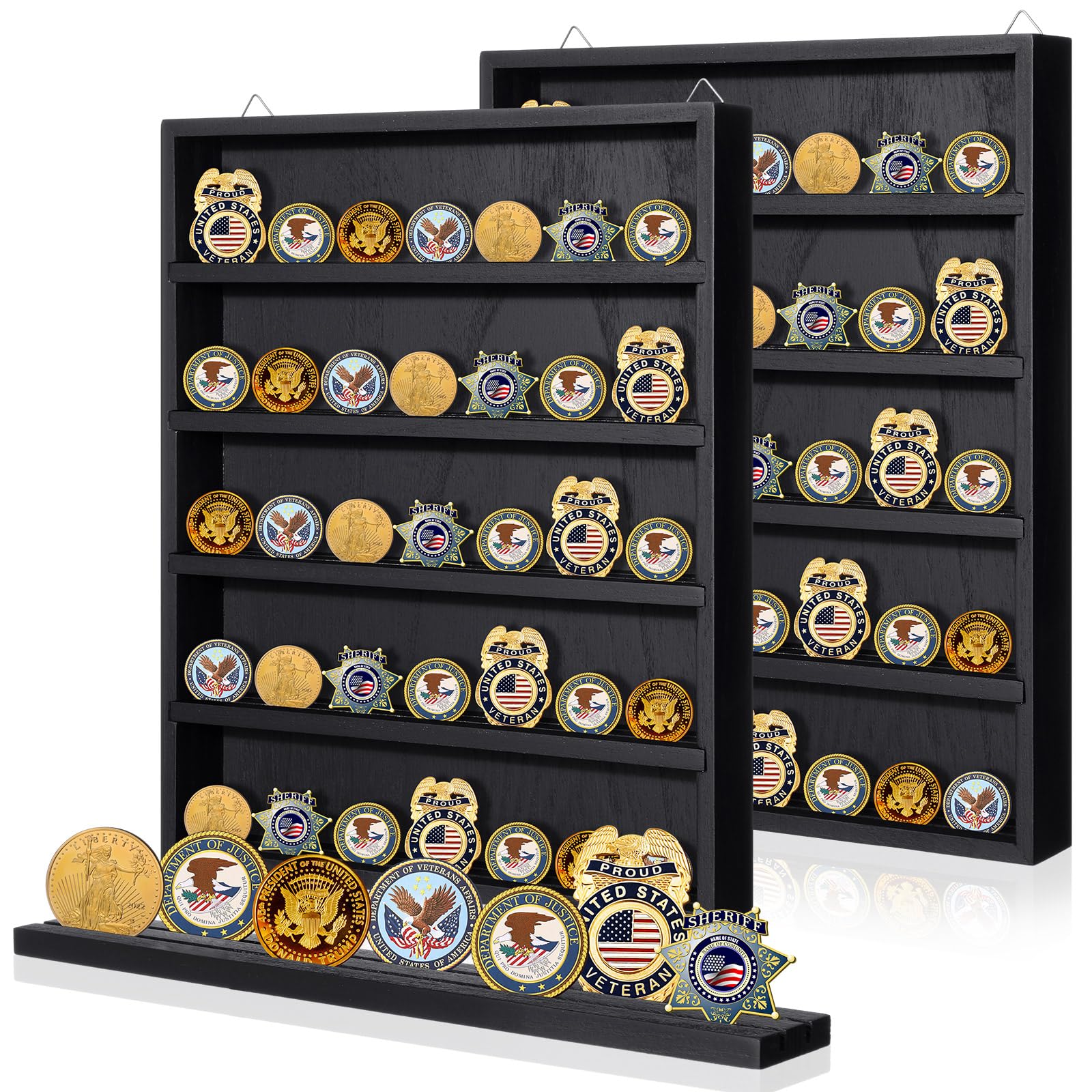 Amazon.com - Briwooody 2 Pcs Military Challenge Coin Display Case 14 ...