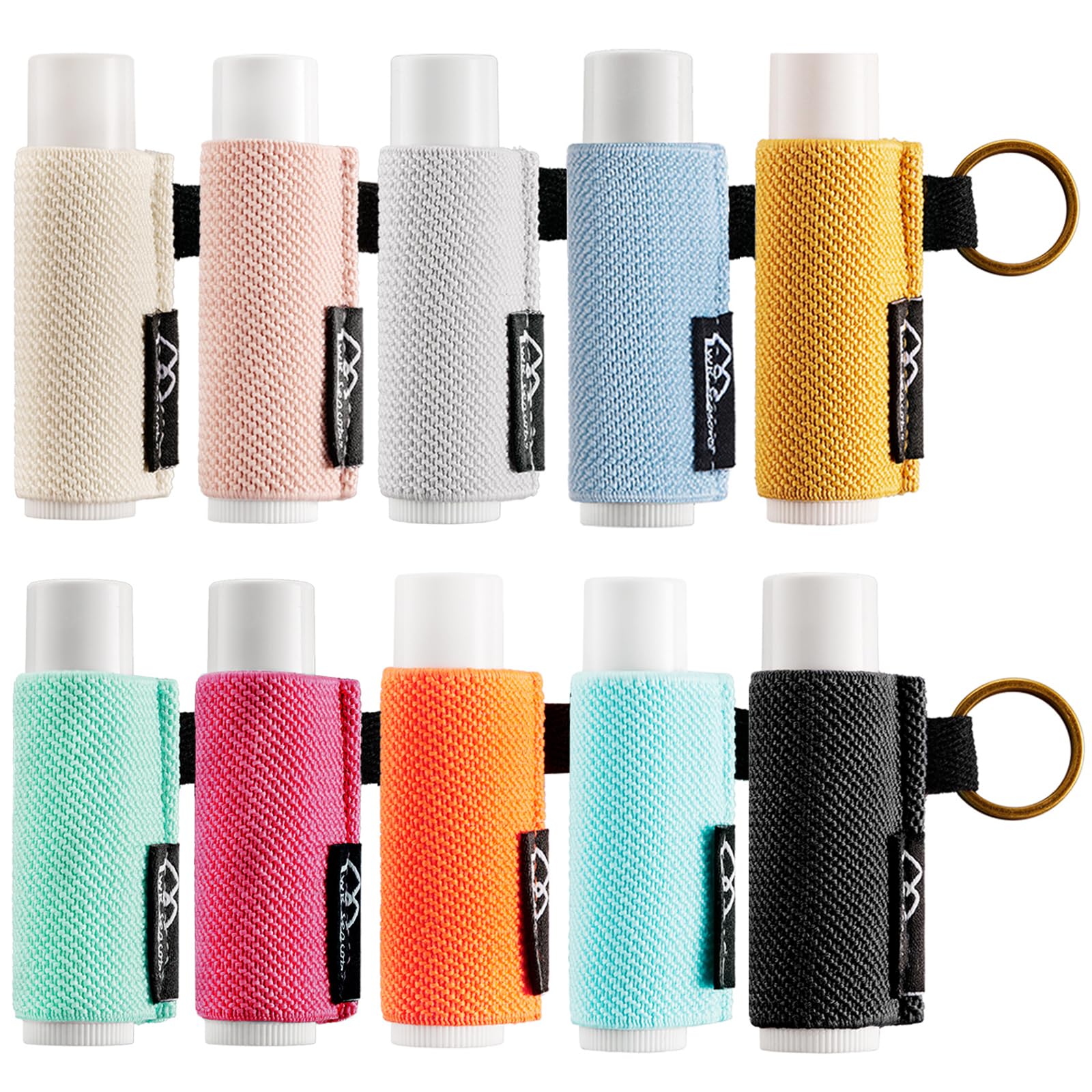 Amazon.com : WK IEASON 10PCS Lip Balm Holder Keychain Bulk Chapstick ...