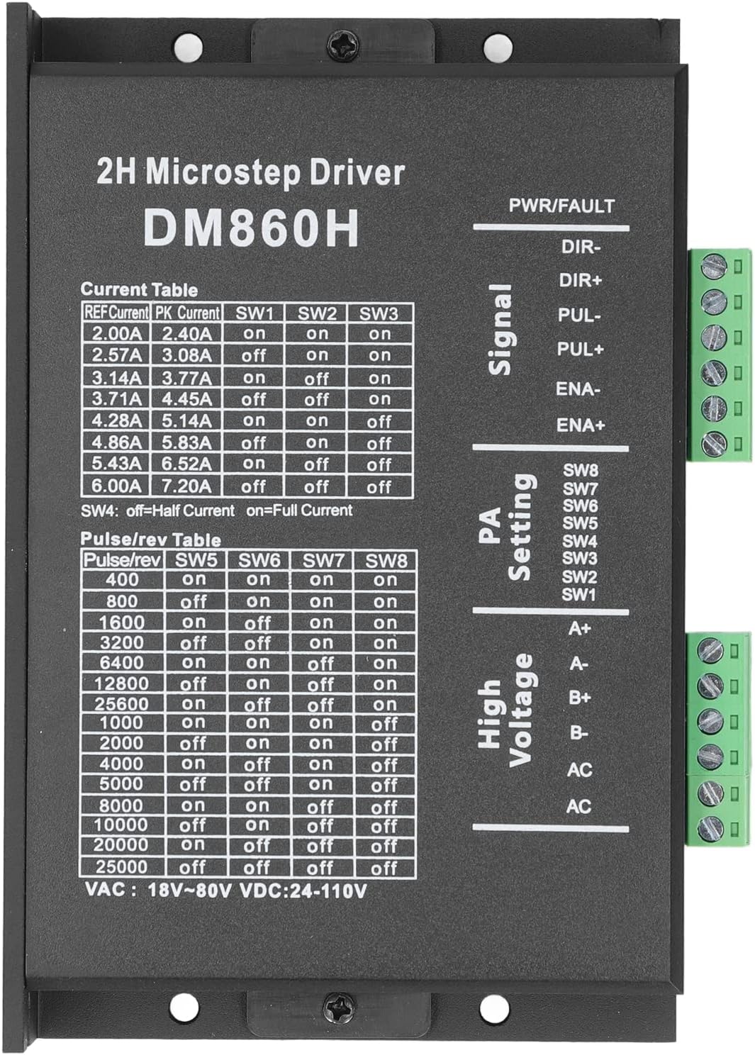 Amazon.com: Hilitand Stepper Motor Driver Step Motor Driver 2 Two Phase ...