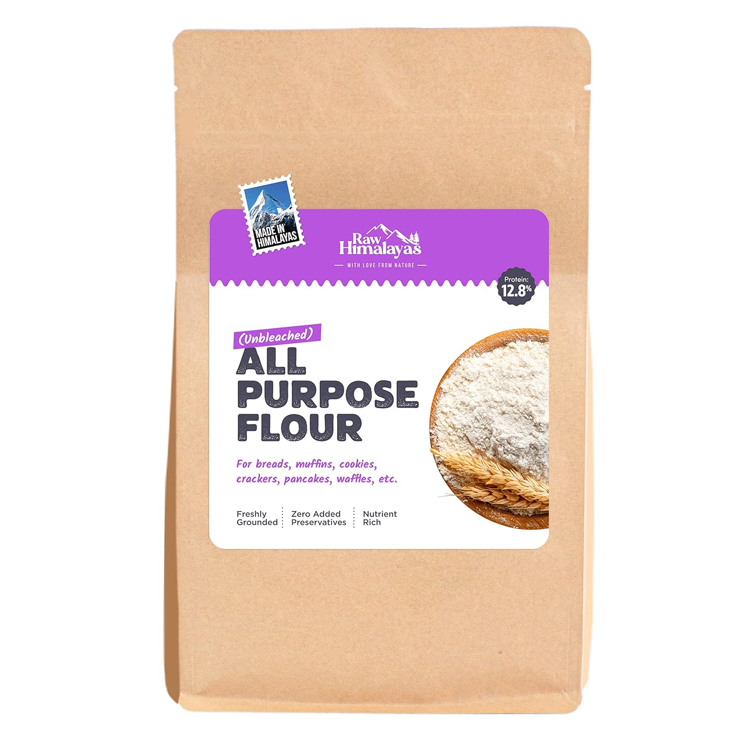 Raw Himalayas T55 All Purpose Flour (1 Kg), Unbleached | Tasty Breads ...