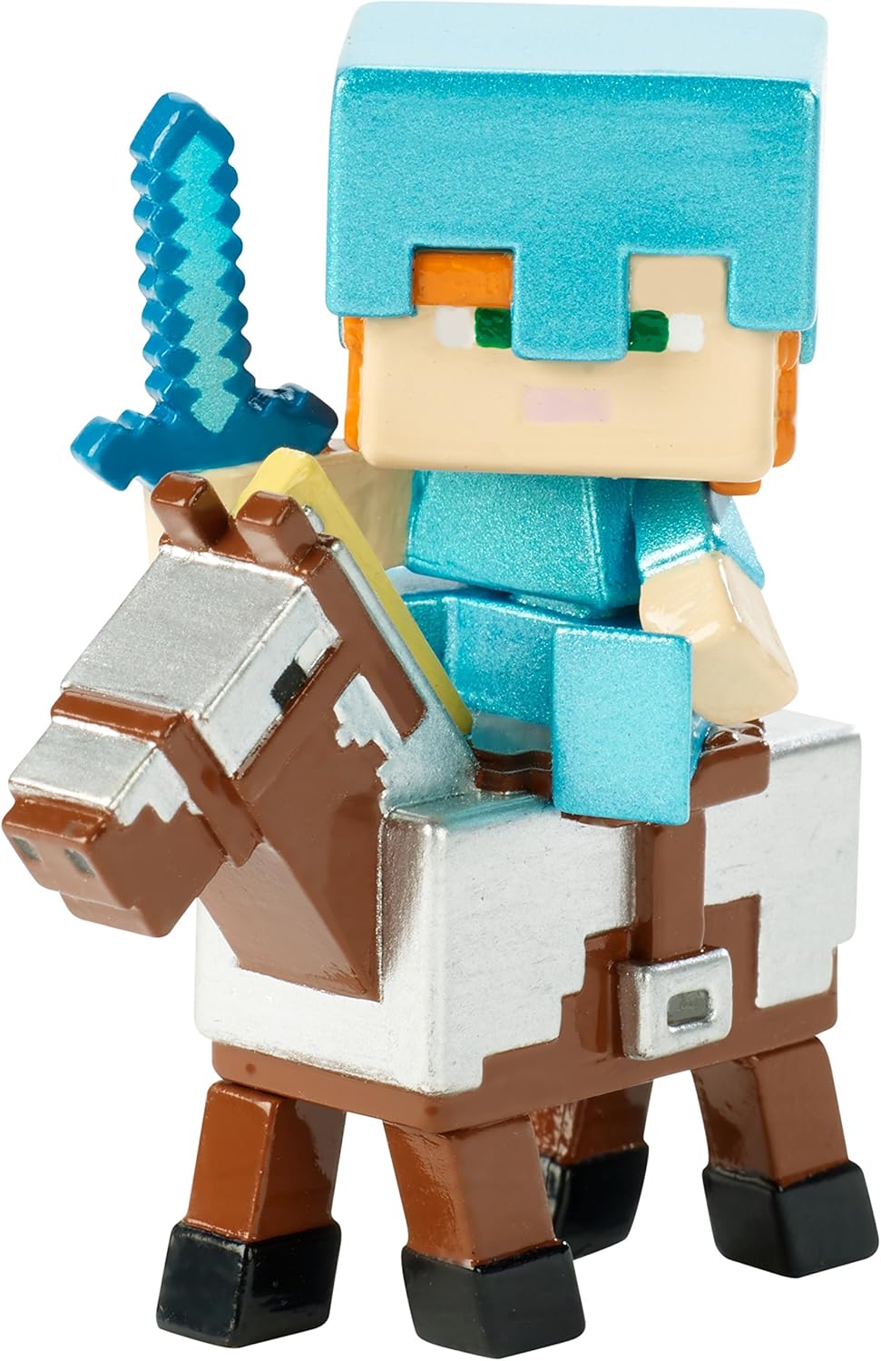 Amazon.com: Mattel Minecraft Deluxe Mini Alex on Armored Horse Figure ...