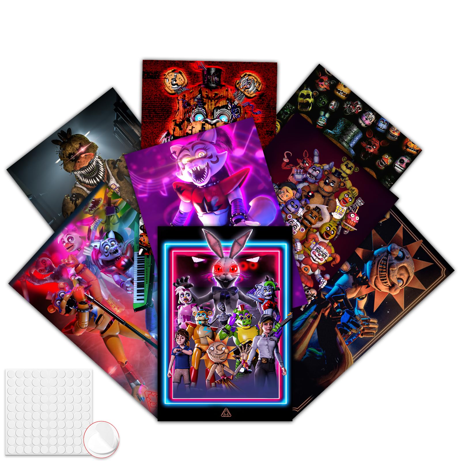 Amazon.com: Pounchi Horror Gaming Posters (8 Pcs with Wall Collage Kit ...