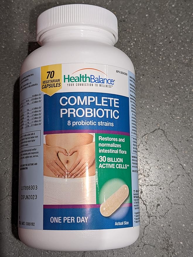 Health Balance Complete Probiotic, 70 Capsules : Amazon.ca: Health ...