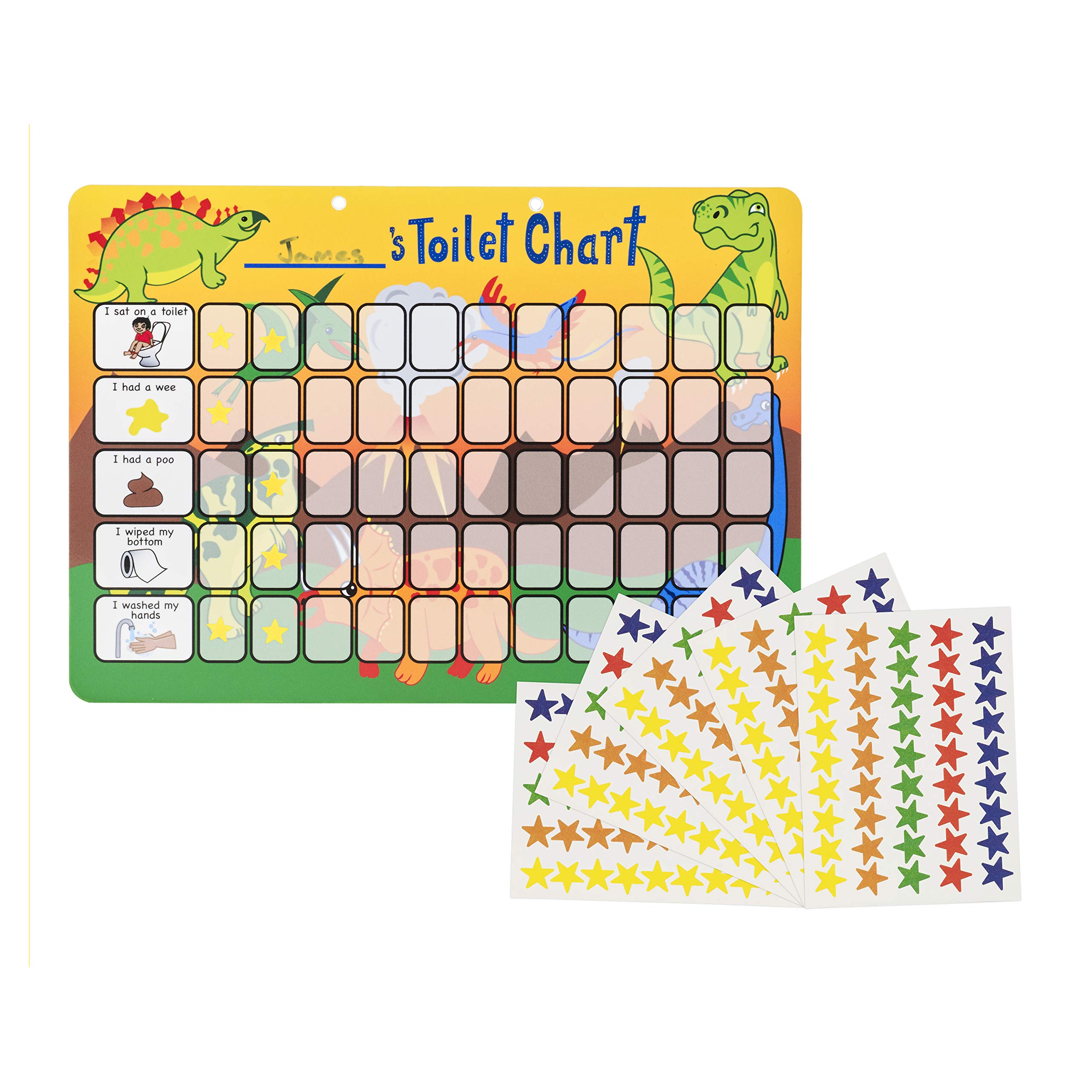 Amonev Magnetic Dinosaur Toilet Training Reward Chart And Potty Reward ...