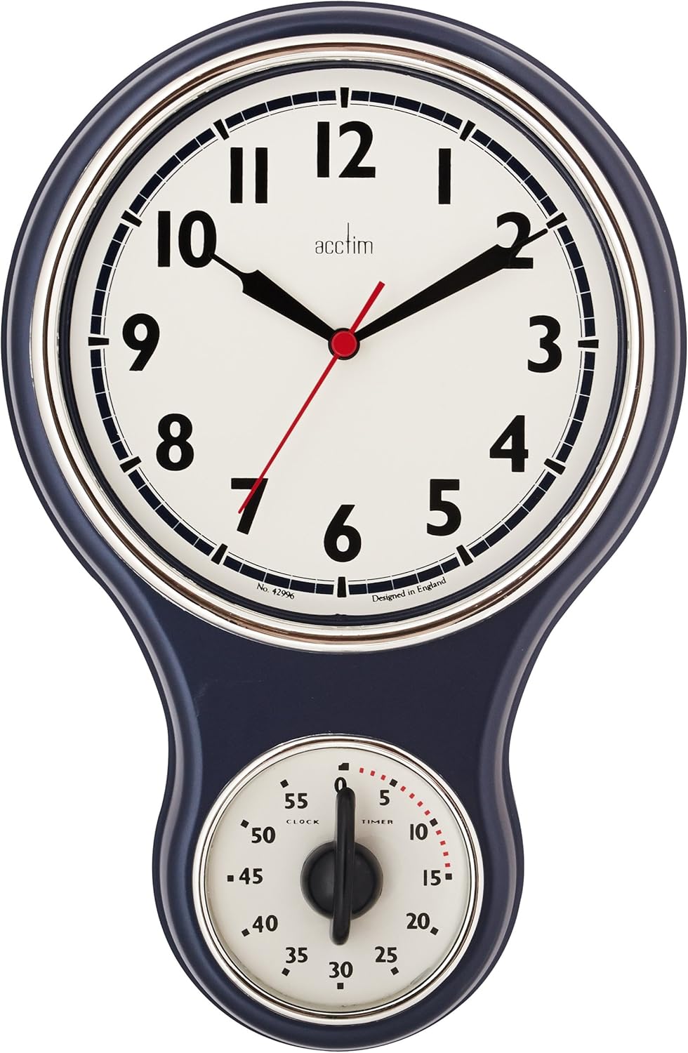 Amazon Acctim 21909 Alica Metallic Azure Kitchen Wall Clock With amazon-acctim-21909-alica-metallic-azure-kitchen-wall-clock-with