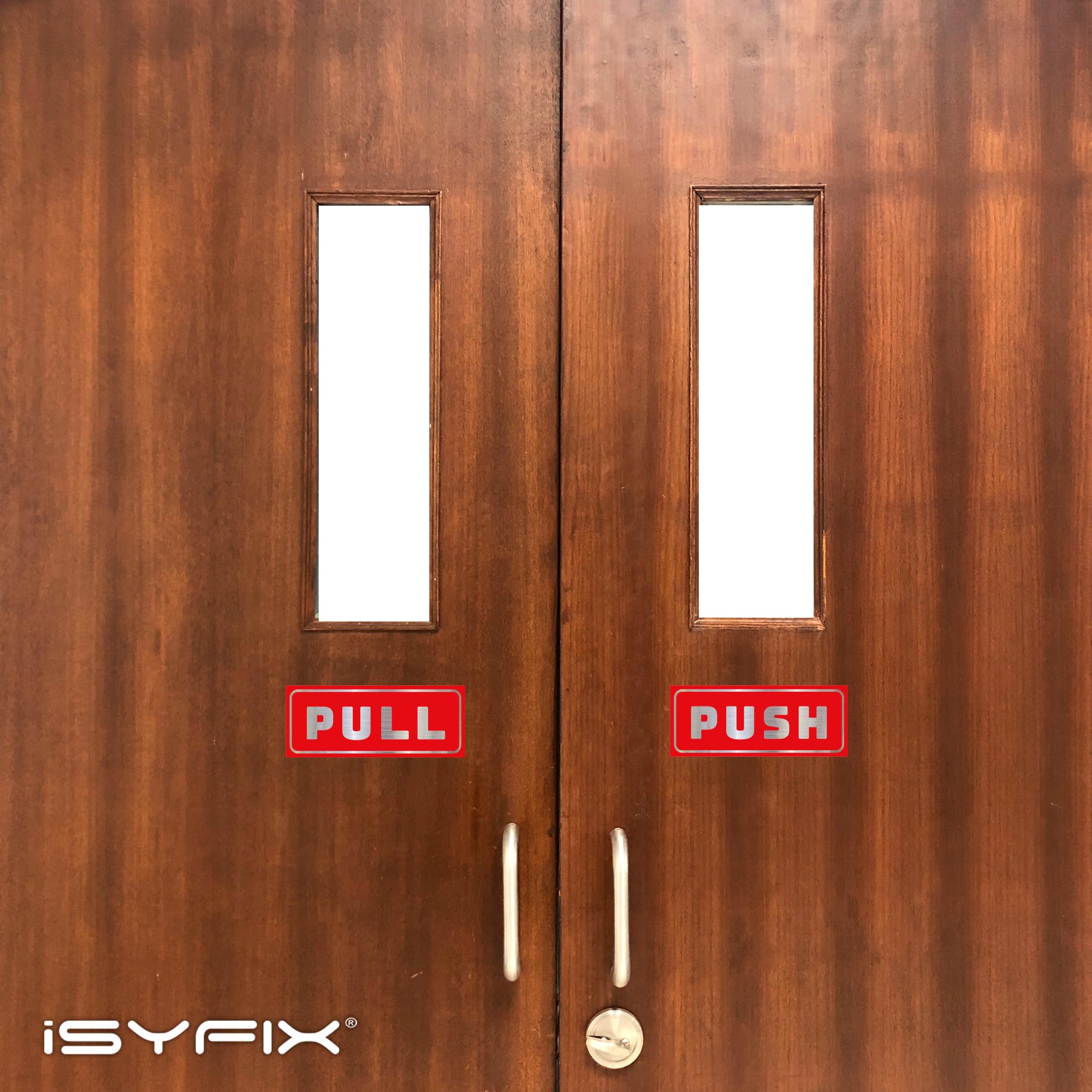 Printable PDF 2 Pcs Door Sticker Decal Push Pull Signs For Glass Doors ...