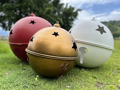 Amazon.com: PikEtu 3 Giant Iron Christmas Balls, 23.62IN Huge Jingle ...