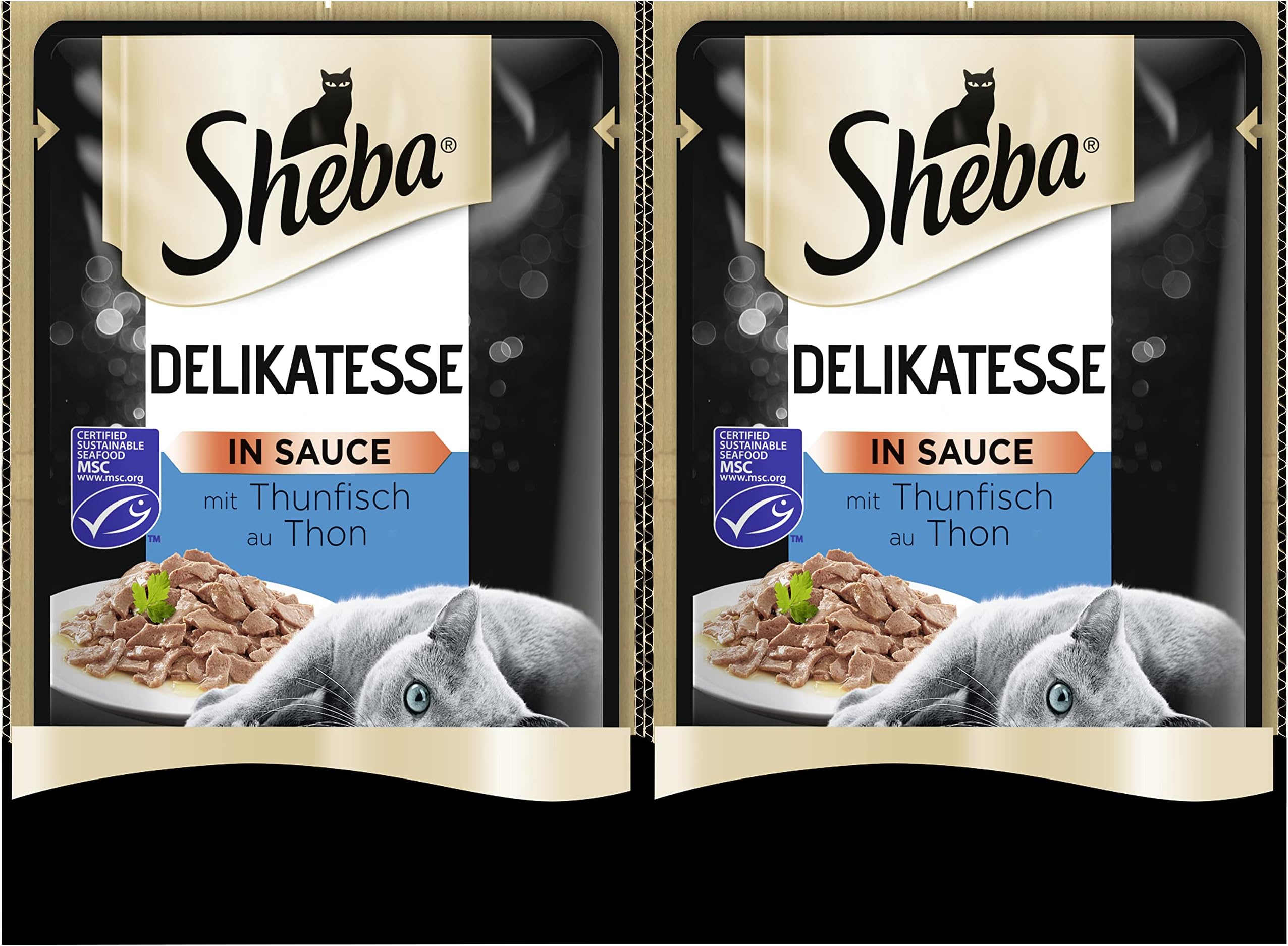 Sheba Katzennassfutter Delikatesse in Sauce, 24 Portionsbeutel, 24x85g ...