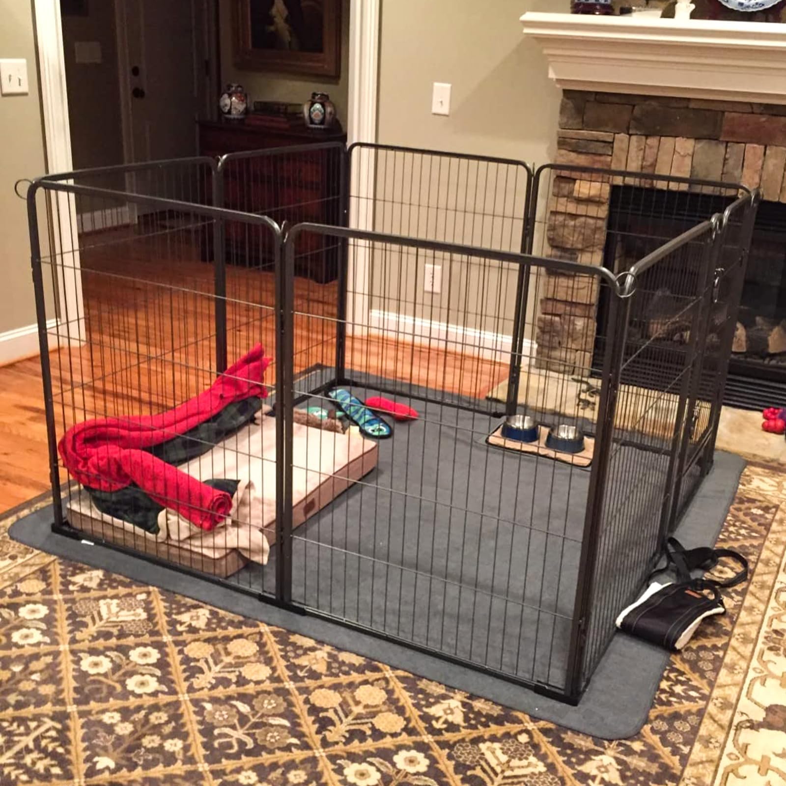 Amazon.com : Dog Playpen Indoor Dog Pen Outdoor Dog Fence 8 Panels ...