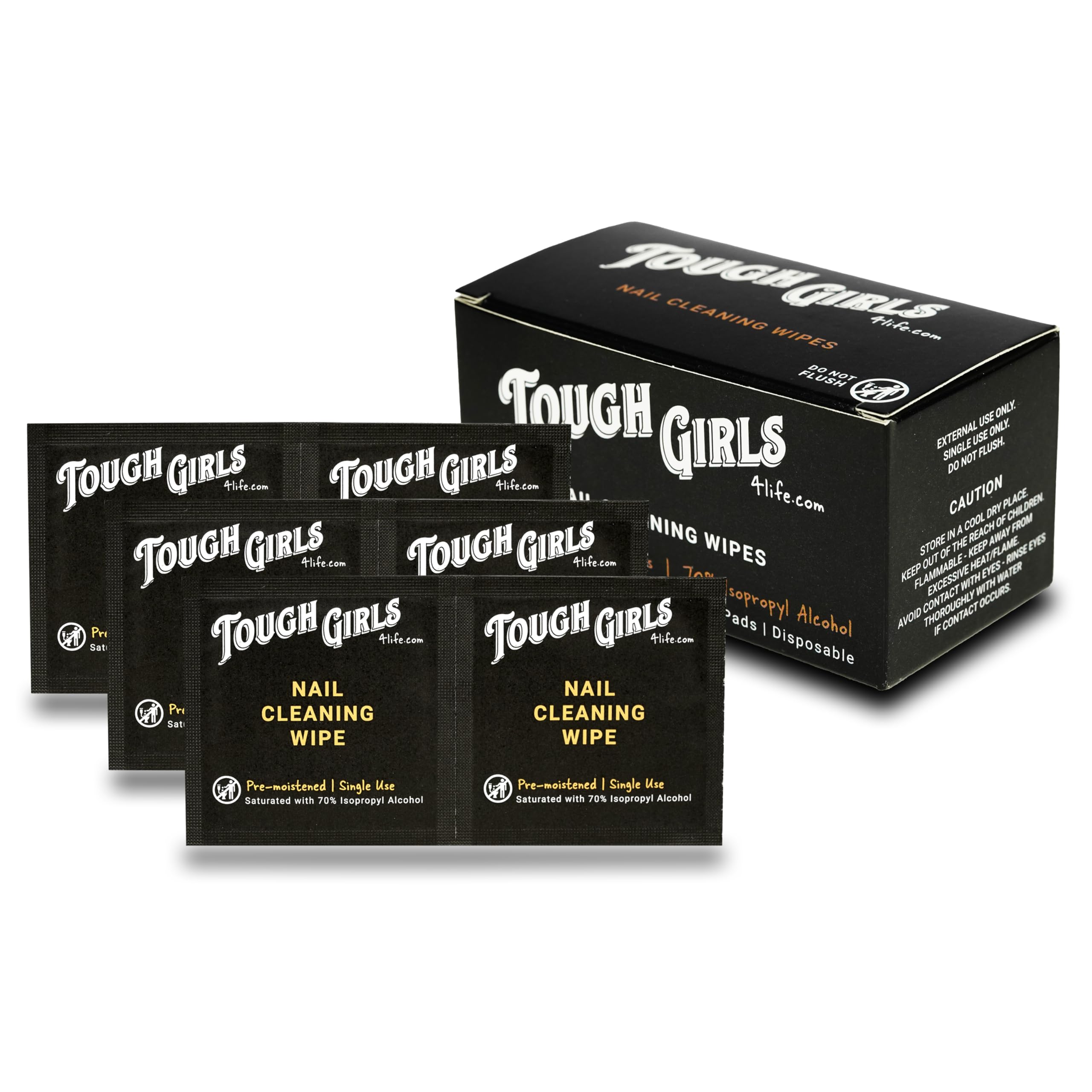Amazon.com : TOUGH GIRLS | Nail Cleaning Alcohol Wipe & Prep Pads | 70% ...