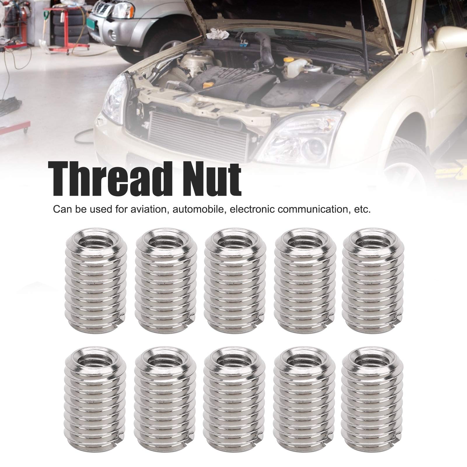 Snapklik.com : 10Pcs Thread Reducing Nut Repairing Insert Kit