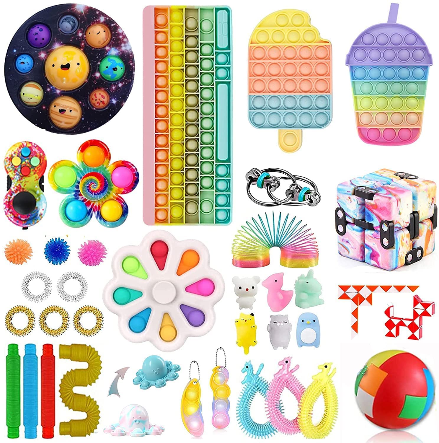 Buy Fidget TIK Tok Fidget Toys Pack Sensory Fidget Toys Push Bubble Pop ...