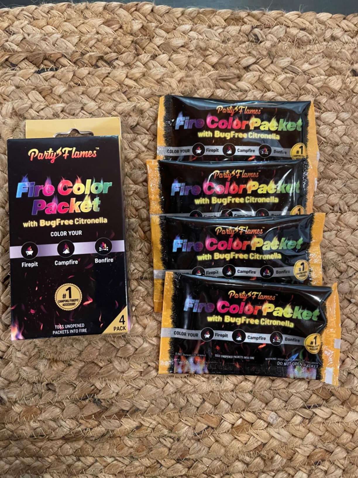 Amazon.com: Fire Color Changing Packets Fire Pit with Citronella (4 ...