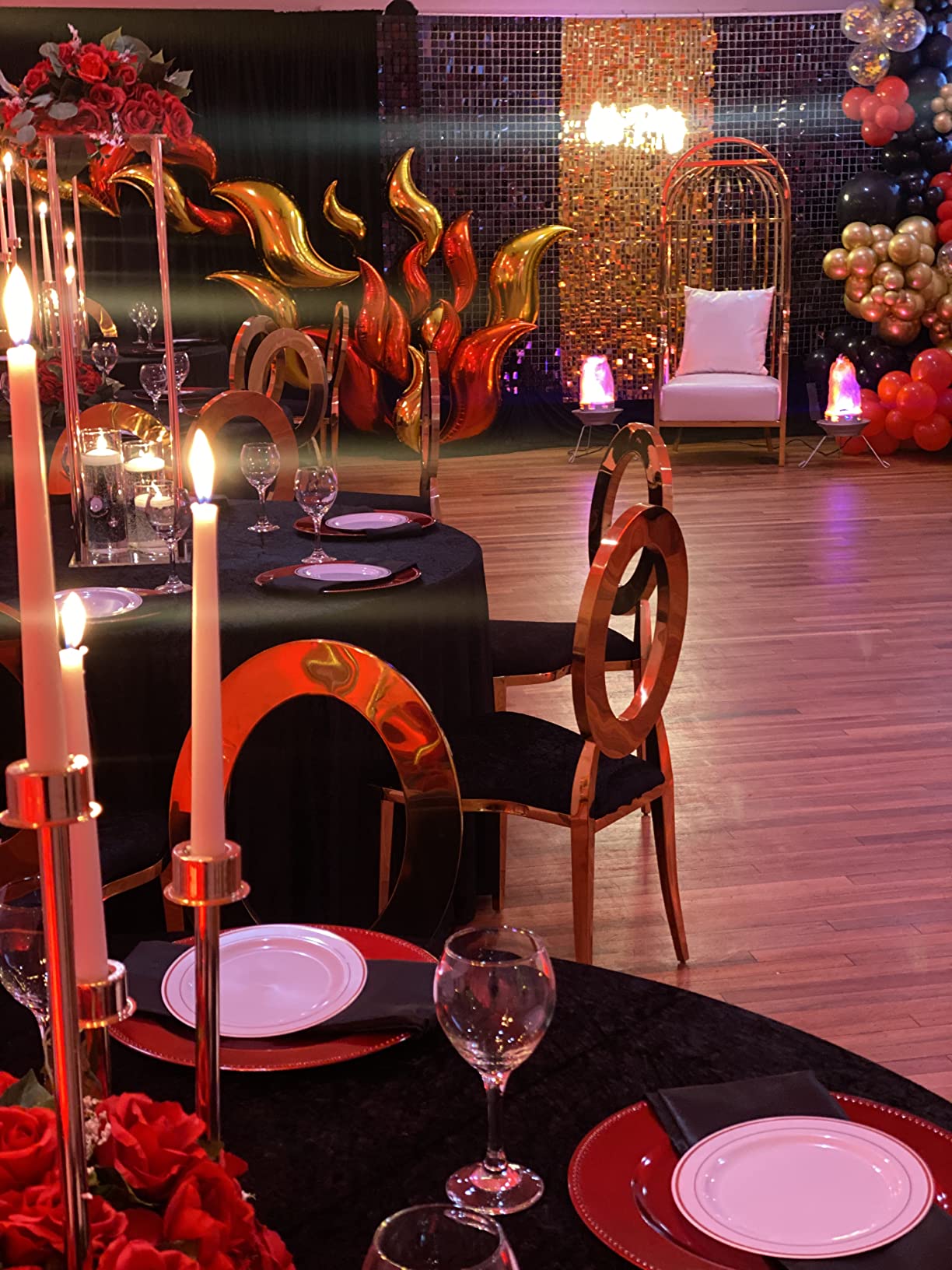 Amazon.com: 24 Pcs Fire Balloons Fire Truck Birthday Balloons Fire ...