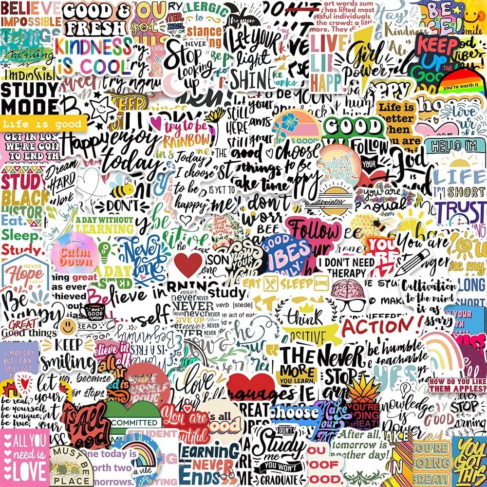 Amazon.com: 202PCS Inspirational Motivational Stickers Encouraging ...