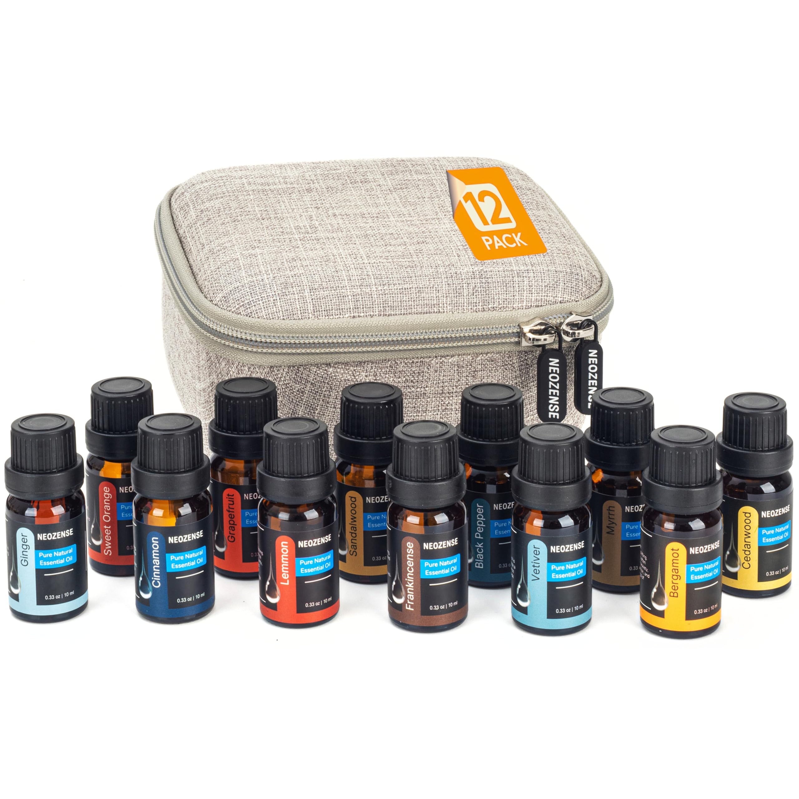 Amazon.com: Pure Essential Oil Set (12 Pack/10 ml) Including a Storage ...
