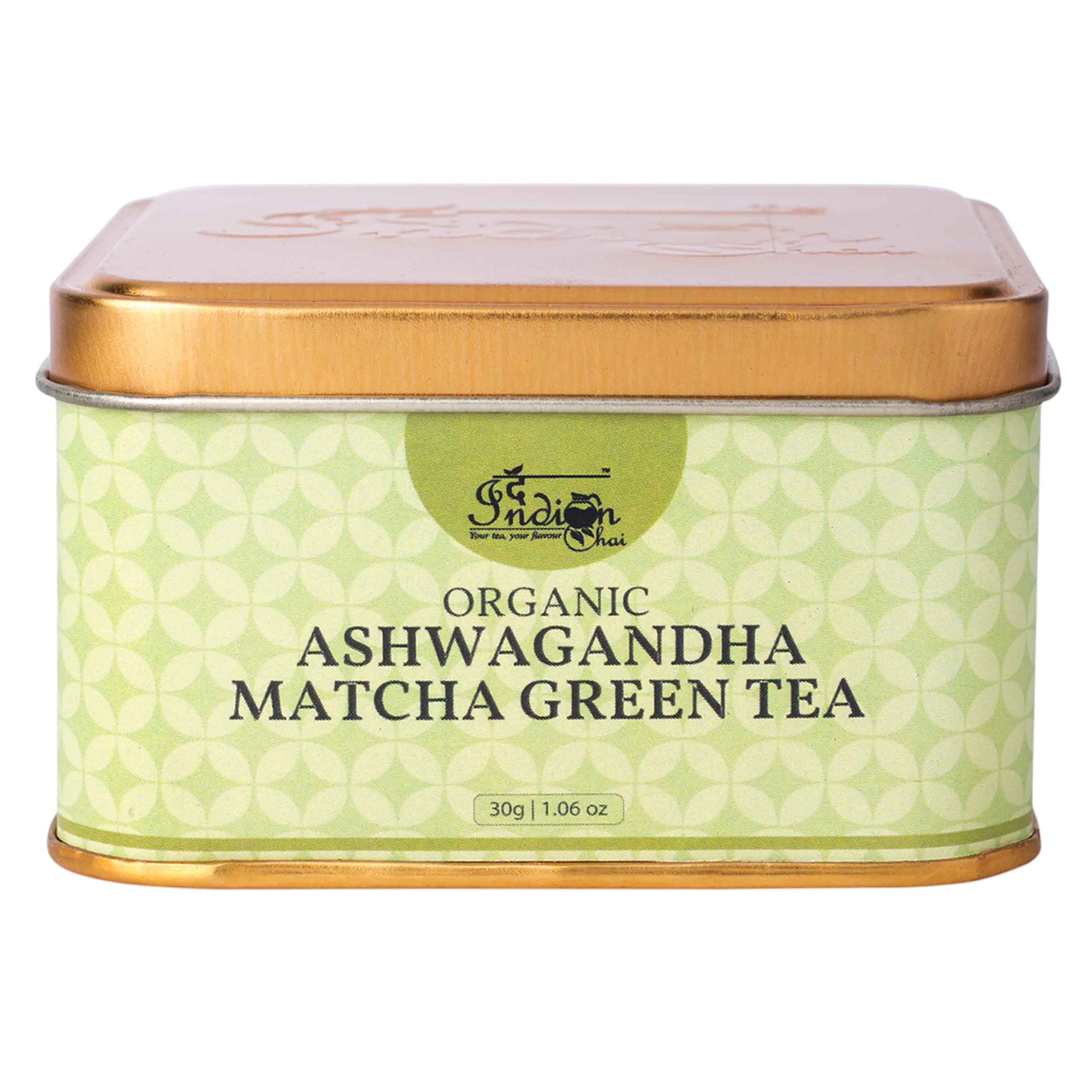 Buy The Indian Chai - Ashwagandha Matcha Green Tea Powder 30g with ...