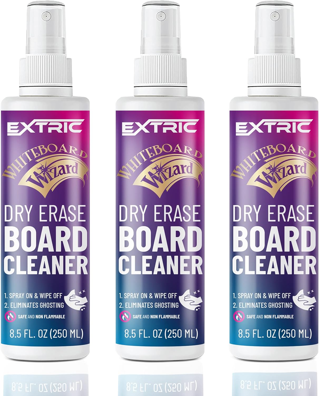 EXTRIC Whiteboard Cleaner 8.5 oz Dry Erase Board Cleaner, White Board ...