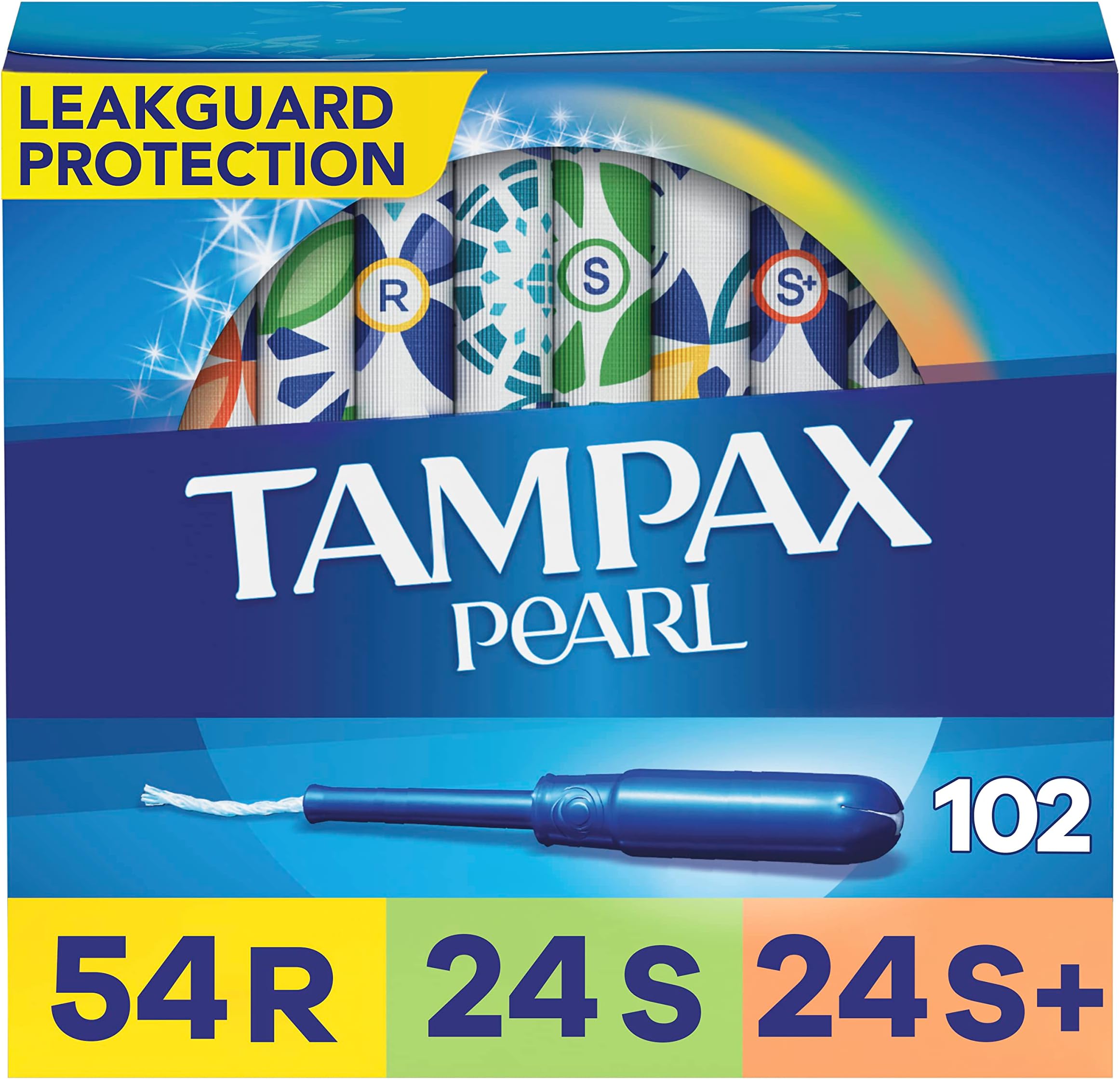 Amazon.com: Tampax Pearl Tampons Light Absorbency, With Leakguard Braid ...