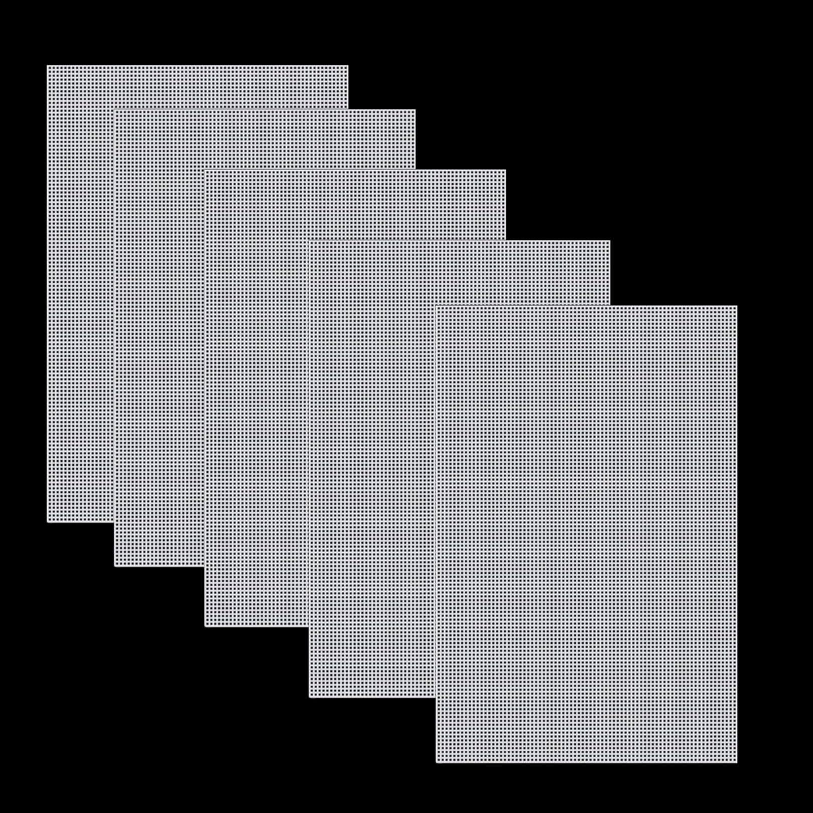 5pcs Plastic Mesh Sheet Canvas Sheets Buckram Mesh Fabric Mask ...