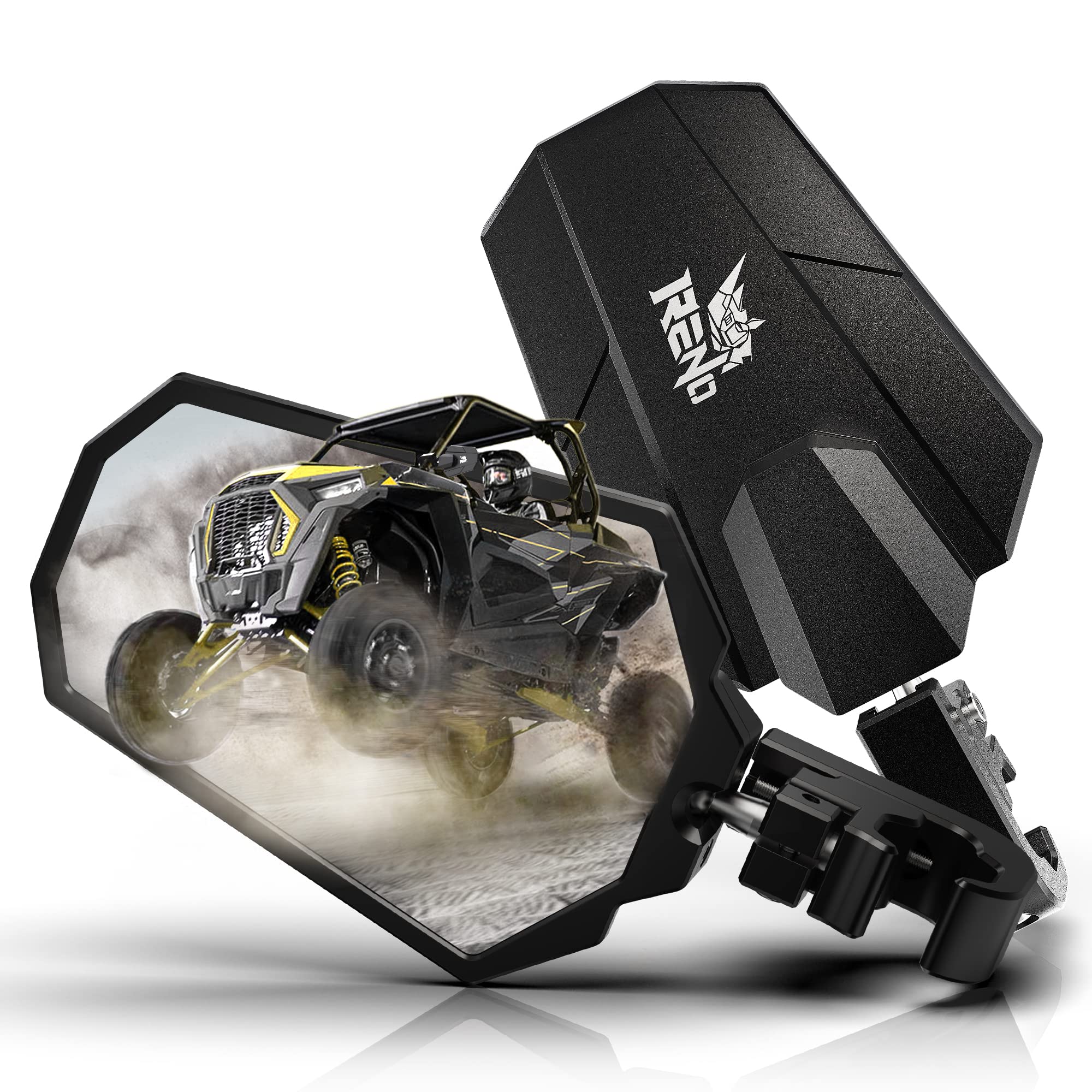 Snapklik.com : RENO UTV Side Mirrors, Fits 1.25"-2" Roll Bar Cage CNC ...