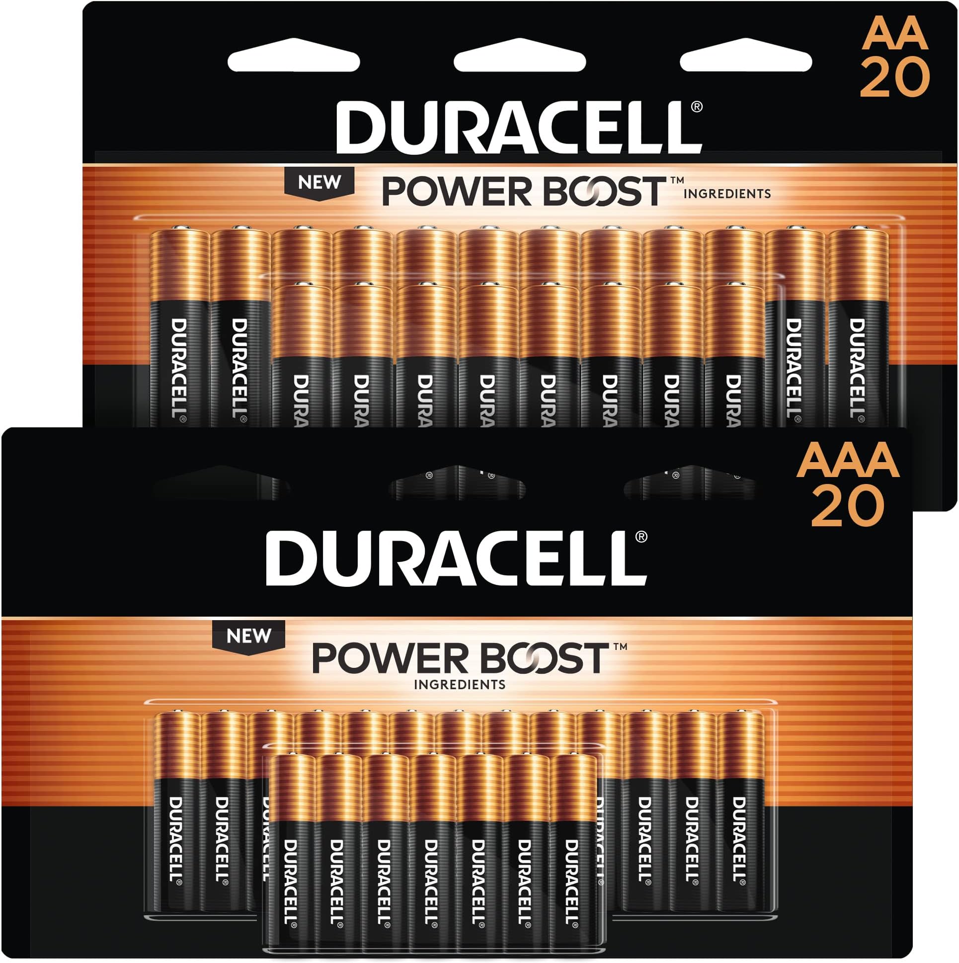 Amazon.com: Duracell Coppertop AA + AAA Batteries Combo Pack with Power ...