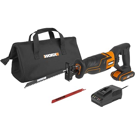 WORX WG324E 18V (20V MAX) One Handed Cordless Pruning Saw 2.0Ah Battery ...