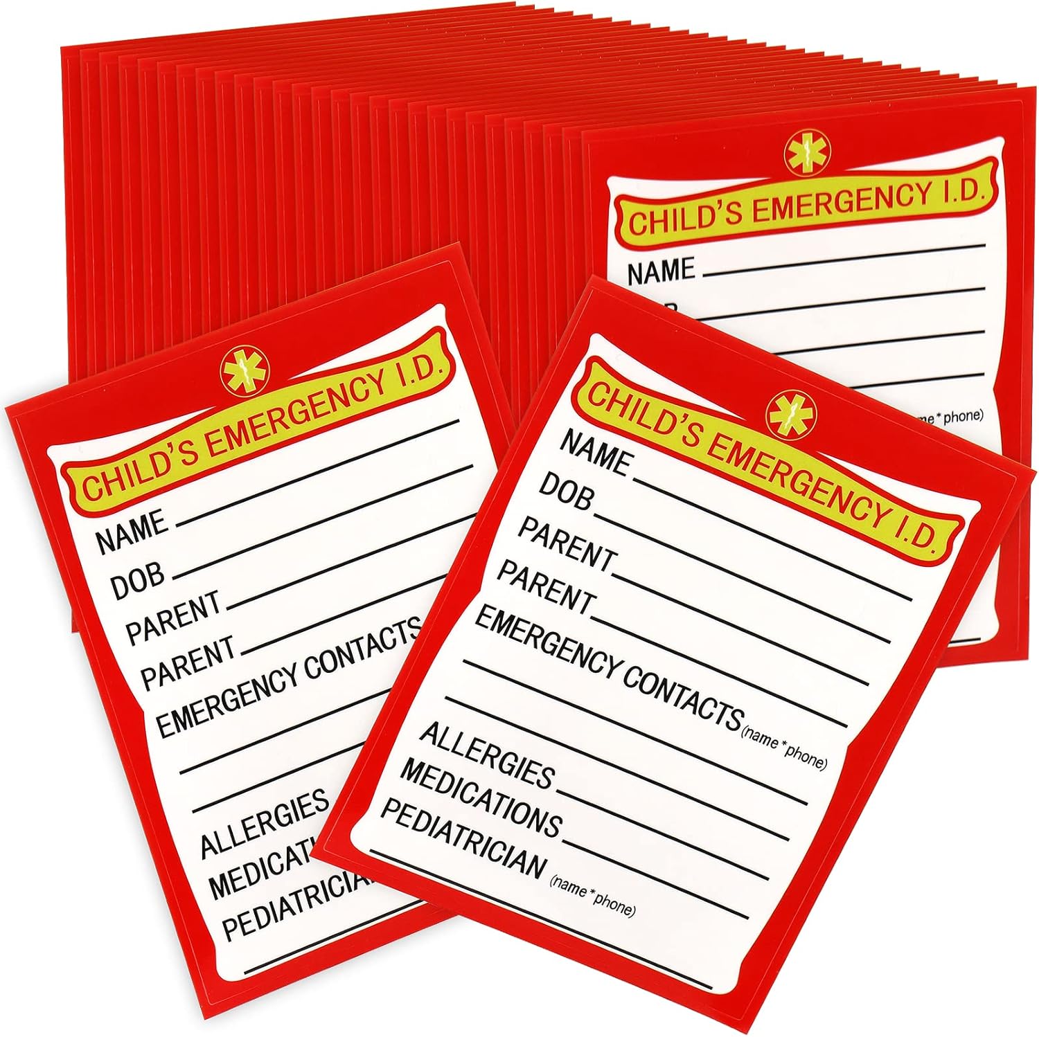 Amazon.com: Mezchi 30 Pack Infant Emergency Contact Car Seat Stickers ...