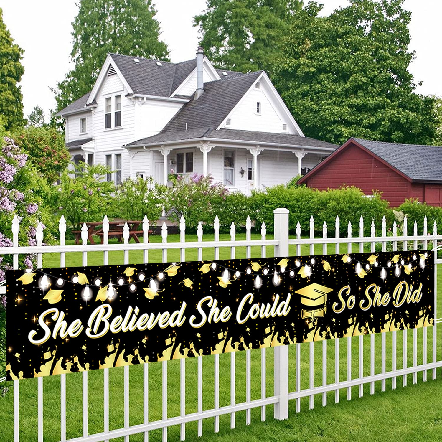 Snapklik.com : She Believed She Could So She Did Banner Large ...