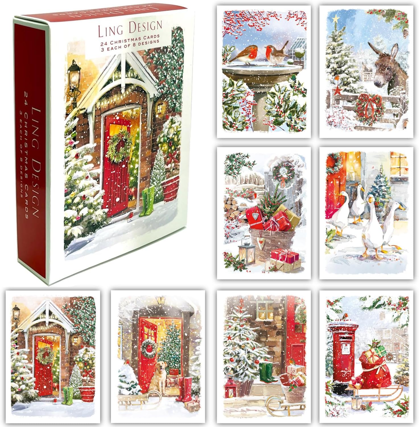 Ling Design Pack of 6 Charity Christmas Cards - Post for the North Pole ...