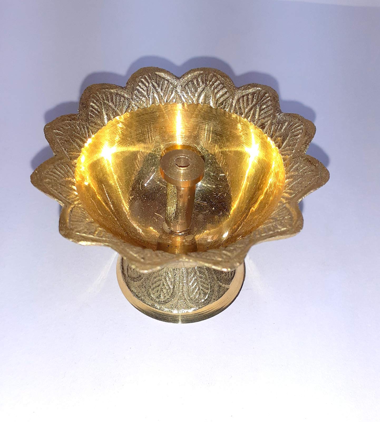 Buy Golden Brass Laxmi Deepak for Laxmi Pooja A Traditional Pooja Diya ...