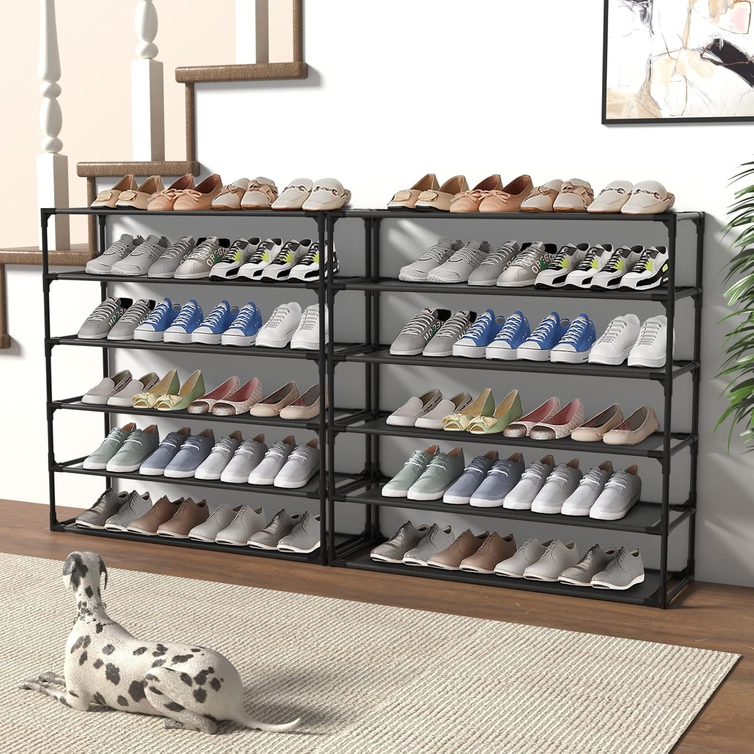 Amazon.com: TY ARTS & CULTURE 2 Pack 6-Tiers Shoe Rack Organizer ...