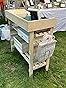 northbeam Folding Utility Table and Potting Bench, Natural Stained ...