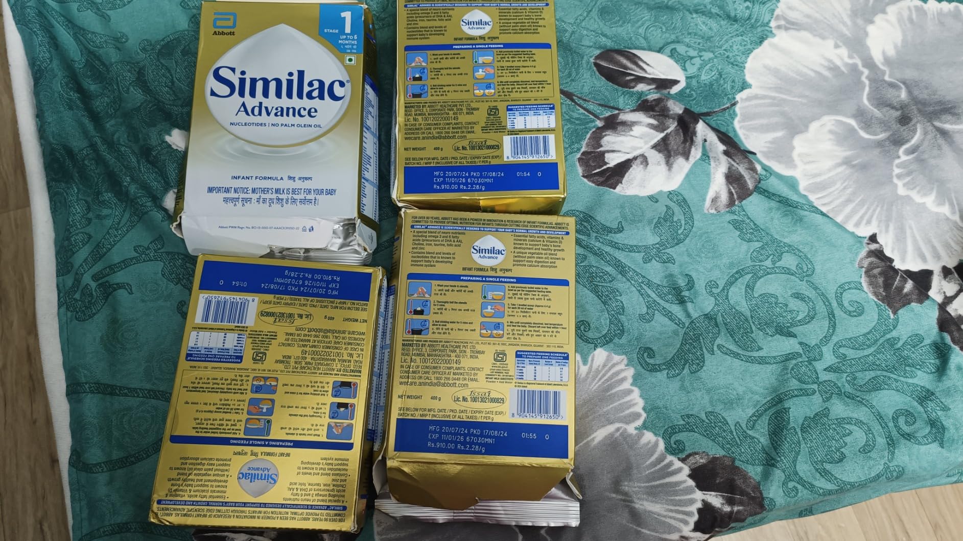 Similac Advance Stage 1 Infant Formula, Up to 6 Months, 400g Box, with ...